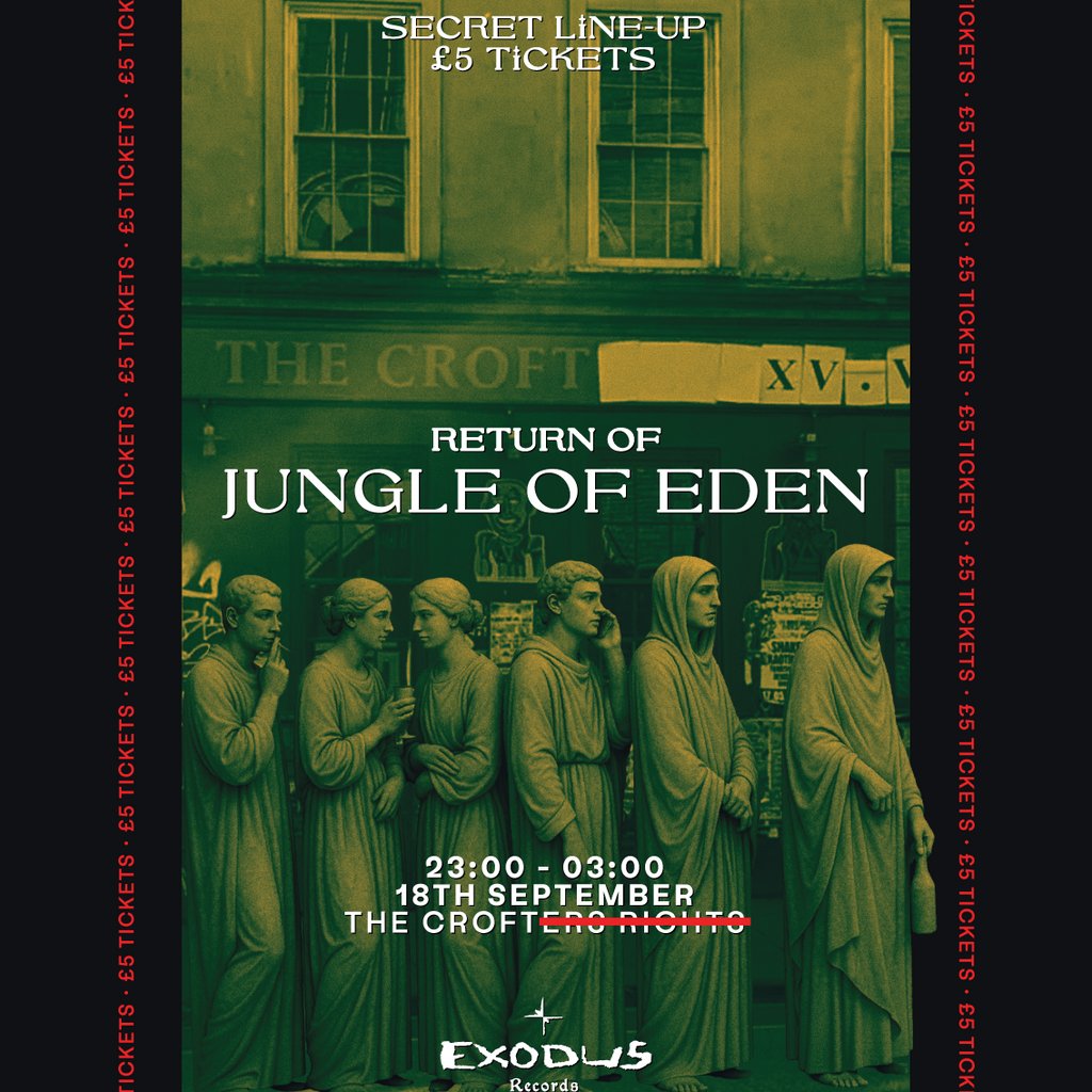Exodus Records: Return Of Jungle Of Eden at The Croft | 18 September ...