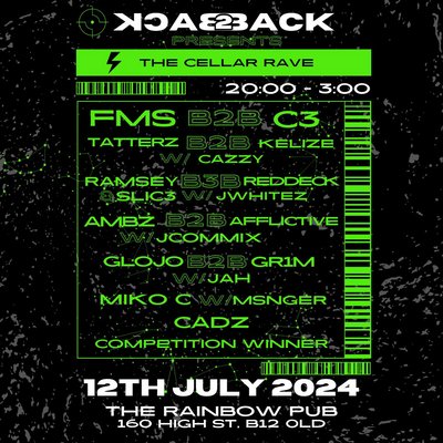 Back2Back: The Cellar Rave, The Rainbow Pub Digbeth, Birmingham, 12 ...