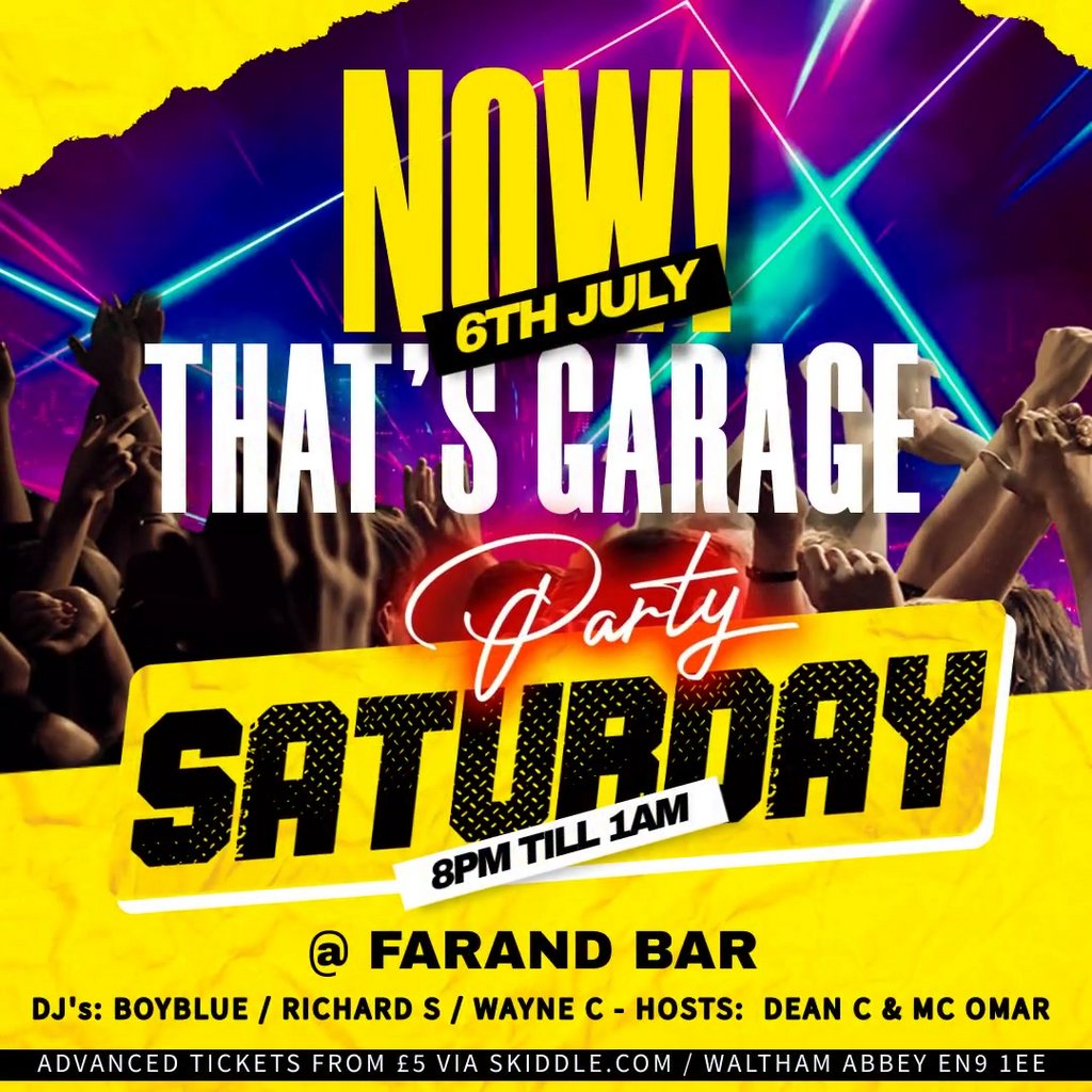 Now Thats Garage Farand Bar, Farand Bar, Waltham Abbey, 6 July to 7 ...