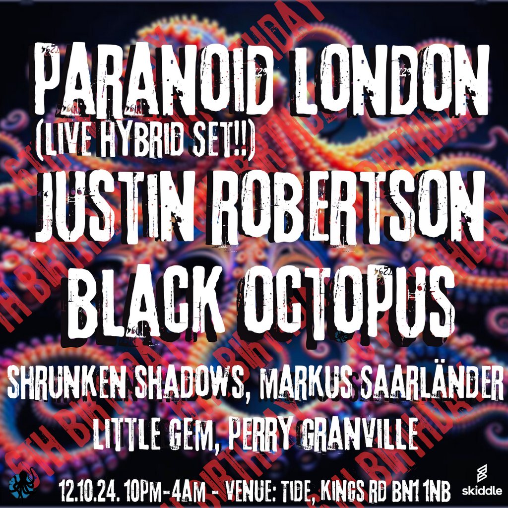 Black Octopus Presents Paranoid London & Justin Robertson – Ibiza Bible