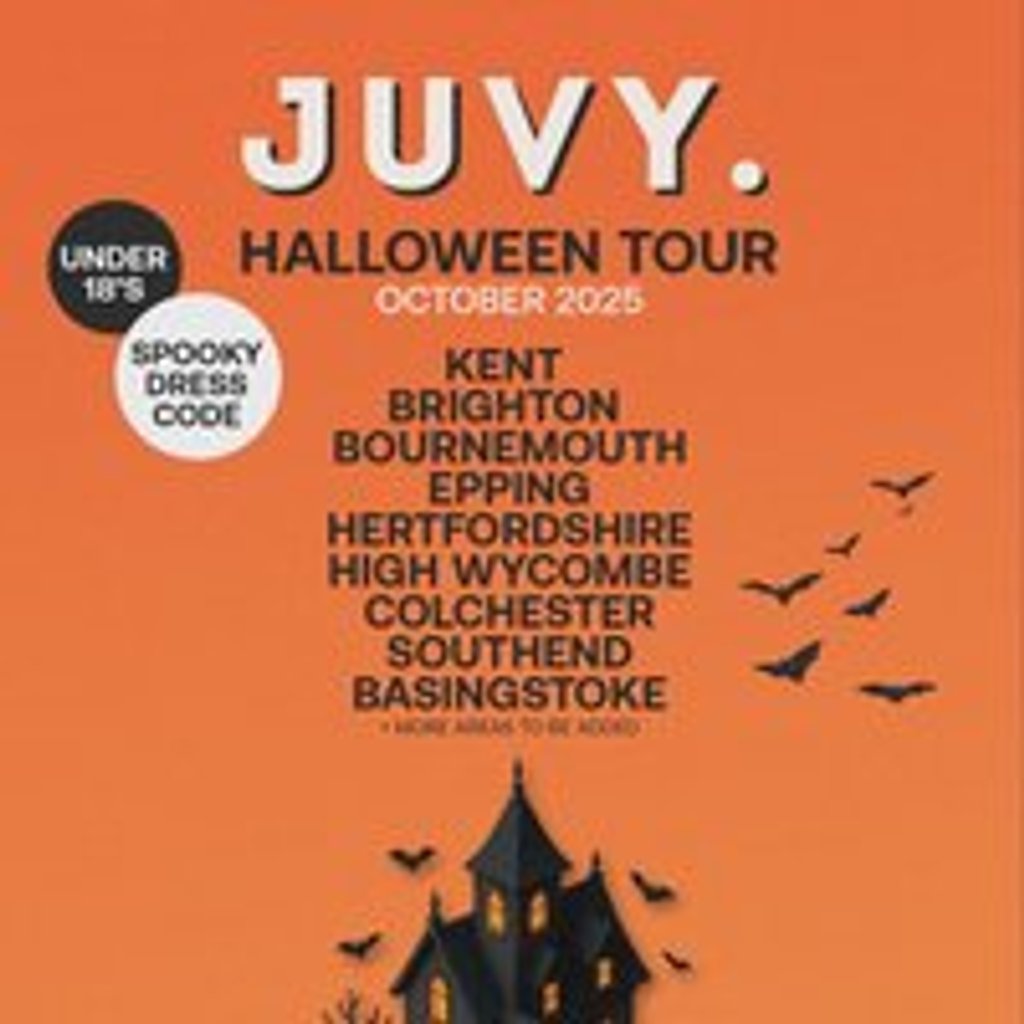 JUVY Under 18s – Halloween Tour – Thurs 23 Oct – KENT – Ibiza Bible
