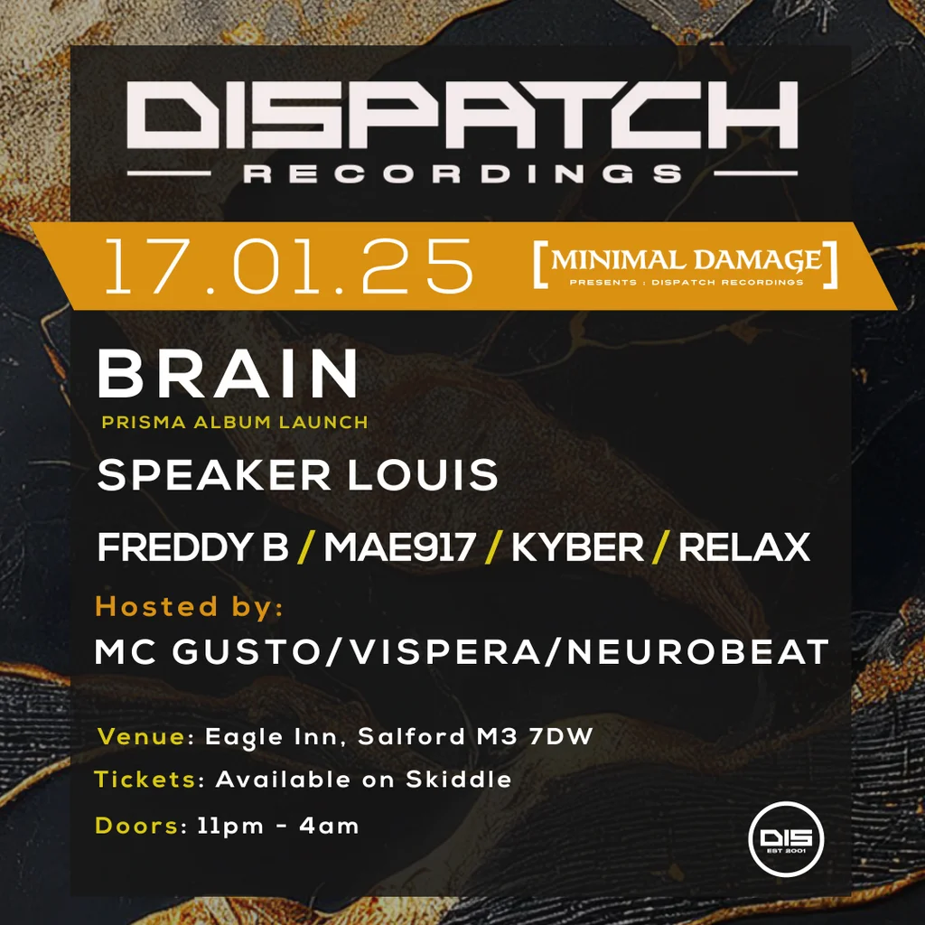 Brain - Prisma Album Launch (Dispatch Recordings) at The Eagle Inn Salford | 17 January 2025 ...