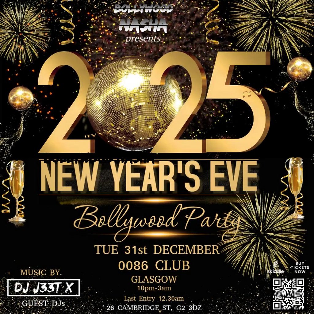 Bollywood Bash 2025 | St Judes Penthouse Glasgow | December 31 to January 1