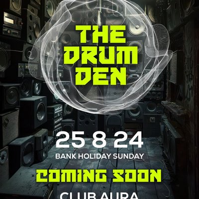 The drum den, Club Aura Tunbridge Wells, Southborough, 25 August to 26 ...