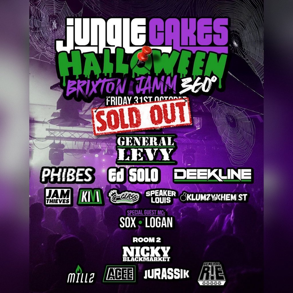 SOLD OUT: Jungle Cakes - Halloween 360 at Brixton Jamm | 31 October ...