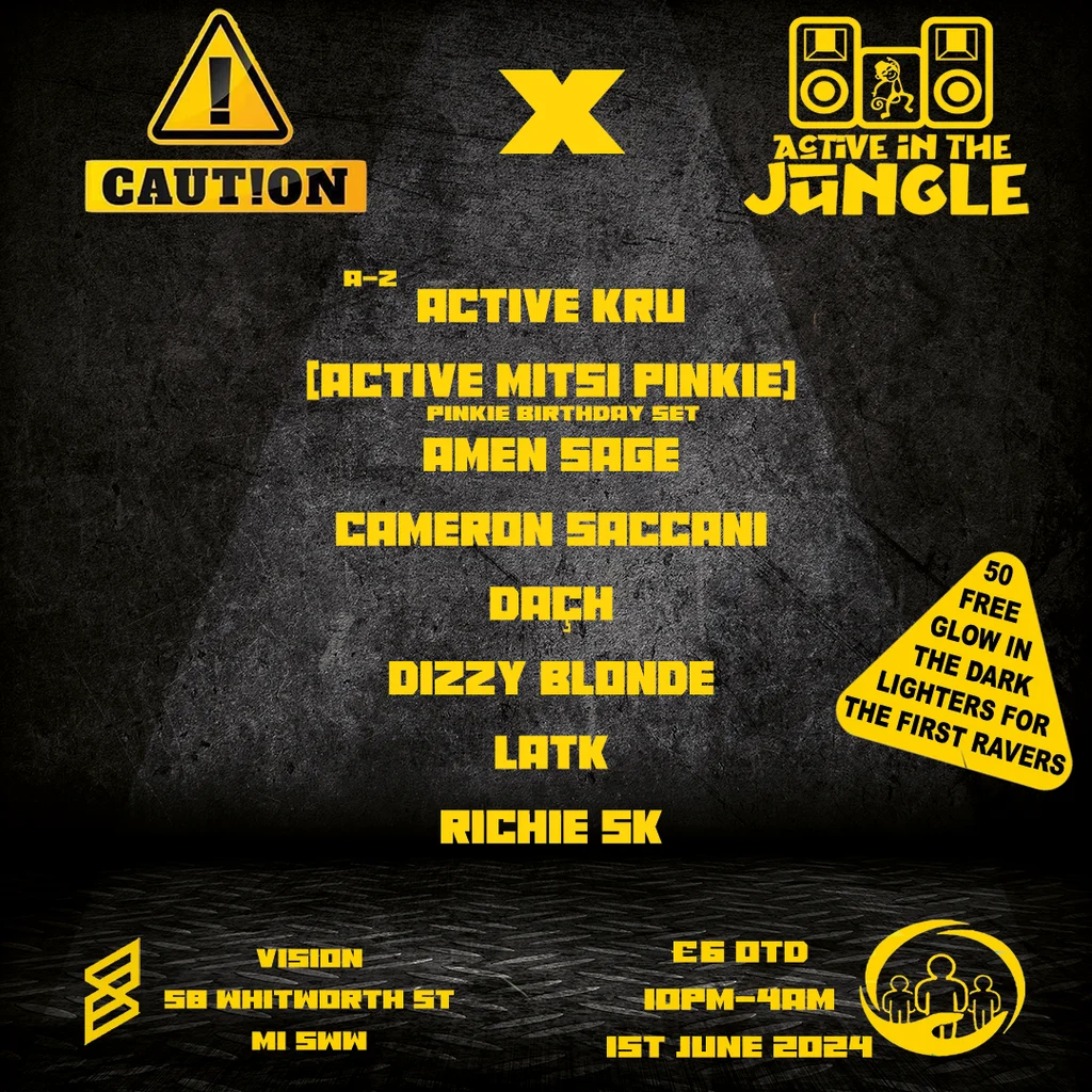 CAUTION x ACTIVE IN THE JUNGLE (Jungle / Drum and Bass) at VISION NIGHT ...